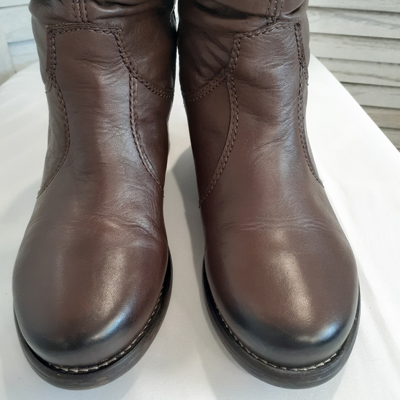 Tara M | Shoes | Tara M Laree Slouch Boot Dark Brown Leather Boots Like ...